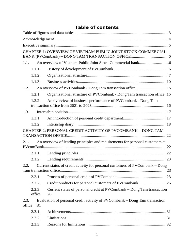 Outline Intern | PDF | Loans | Securities (Finance)