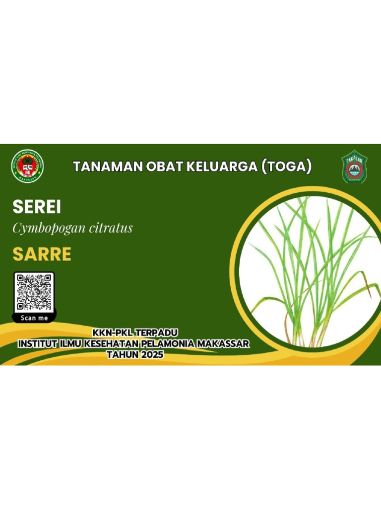 Tanaman Obat Keluarga (TOGA) | PDF