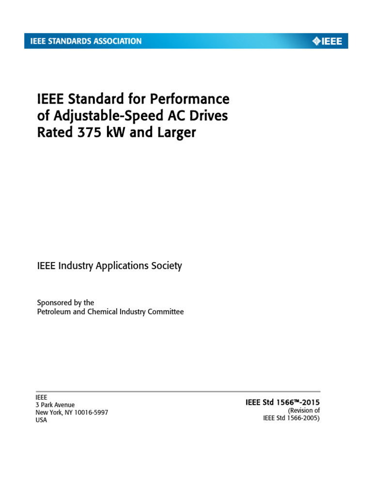 IEEE Std 1566: AC Drive Performance | PDF | Reliability Engineering ...