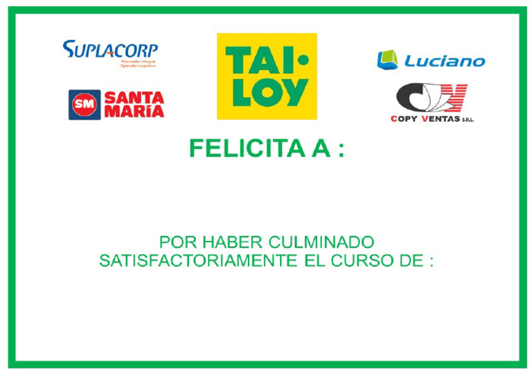 Certificado - Risst Tai Loy Juan Jose Chuquino Izquierdo | PDF