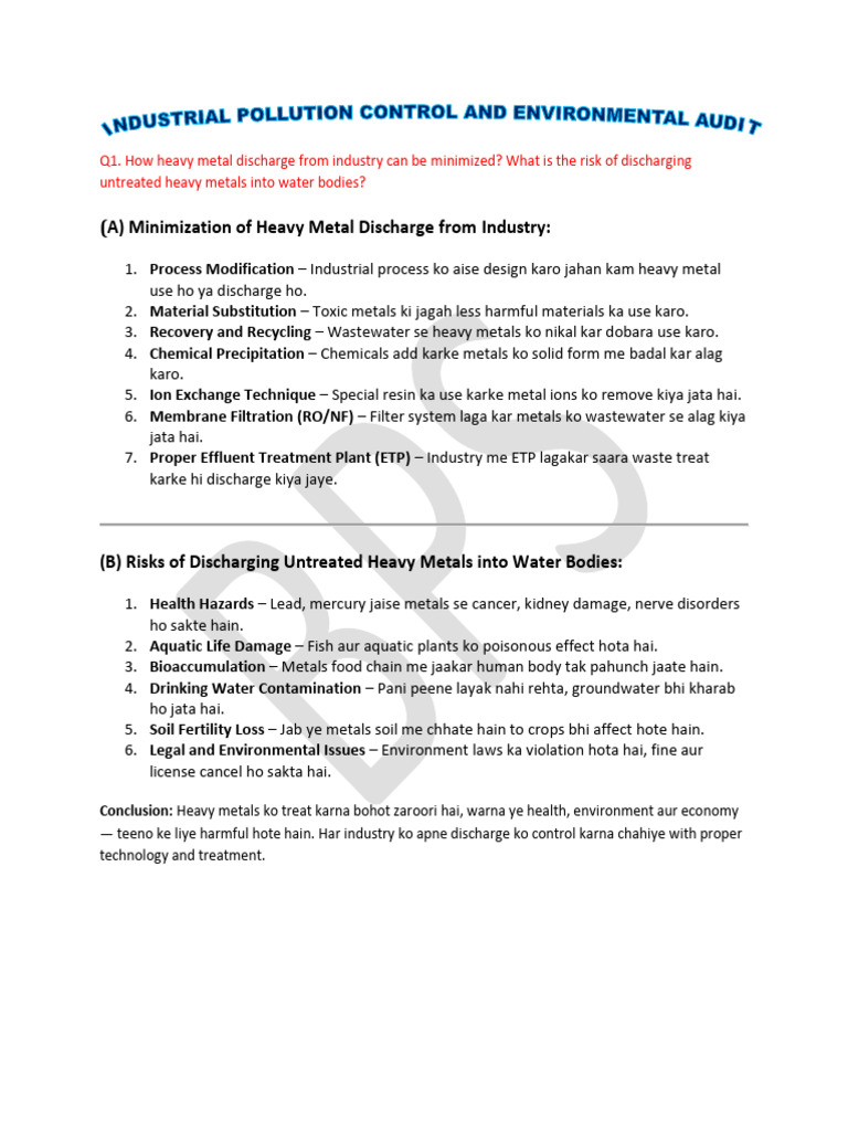 Industrial Pollution Control Strategies | PDF | Sewage Treatment | Waste