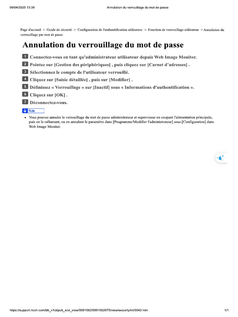 Annulation Du Verrouillage Du Mot de Passe | PDF