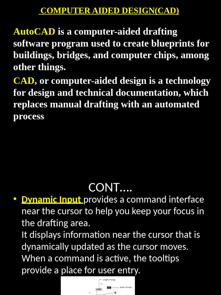 Autocad Powerpoint Notes | PDF | Computer Aided Design | Technical Drawing