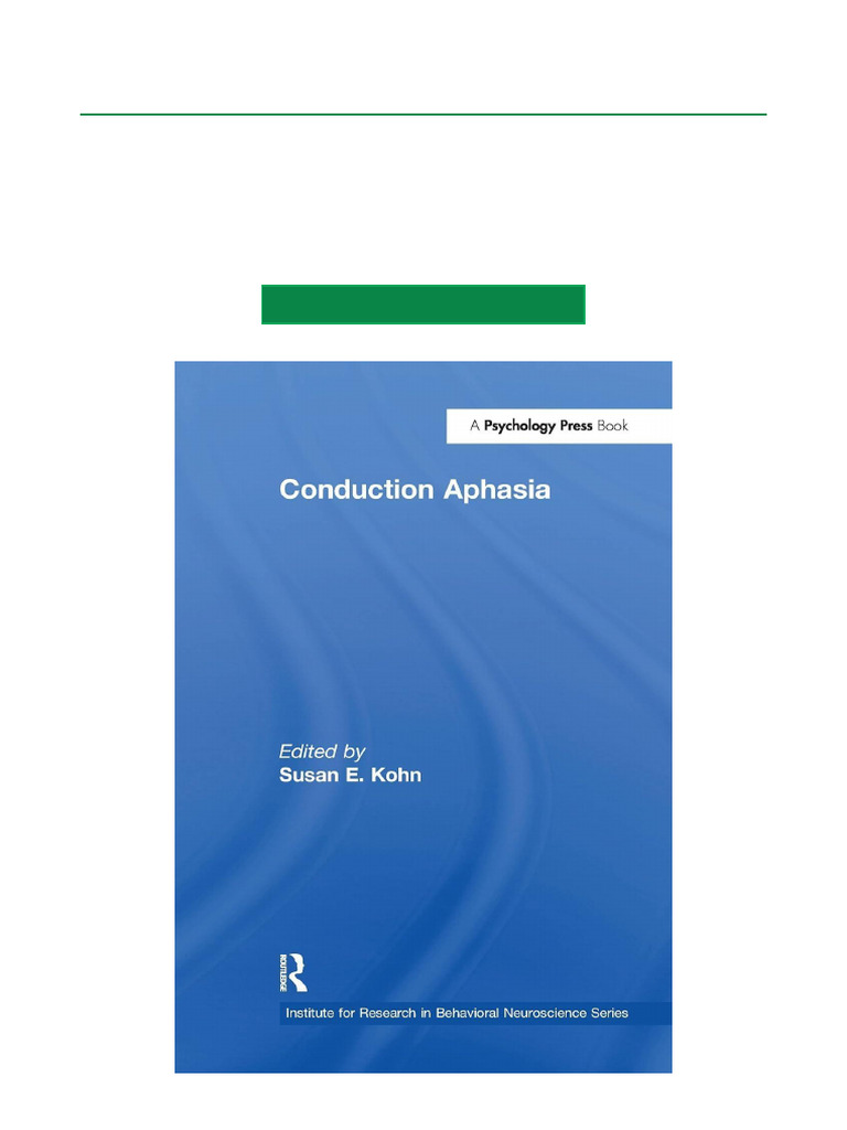 Conduction Aphasia, 1st Edition Enhanced Ebook Download | PDF | Aphasia ...