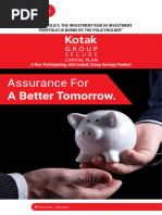 Kotak Tulip Plan Brochure | PDF | Insurance | Life Insurance