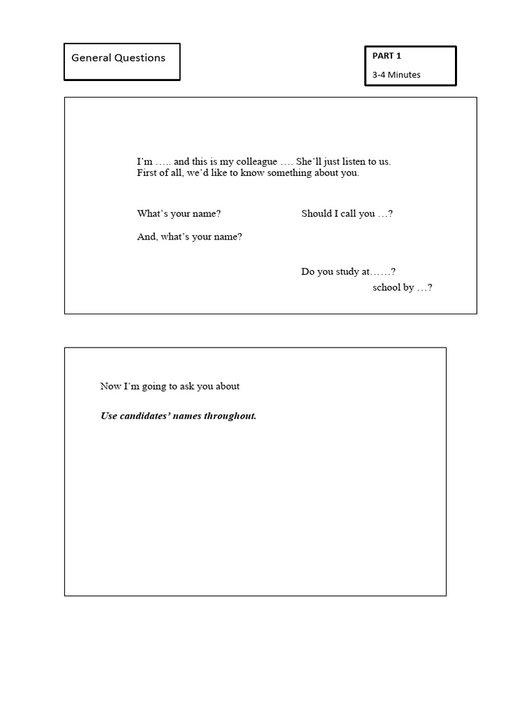 SMKA & SABK Trial 2023 P3 - Speaking Set 2 | PDF