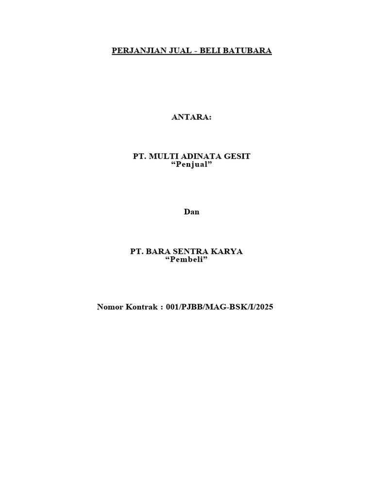 Kontrak Mag Bsk | PDF