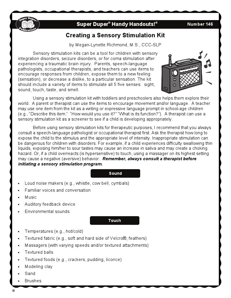 146 - Sensory Stimulation Kits | PDF