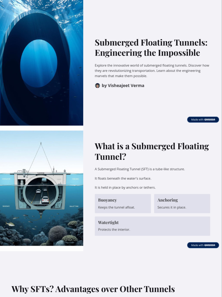 Submerged Floating Tunnels Engineering The Impossible | PDF | Tunnel ...