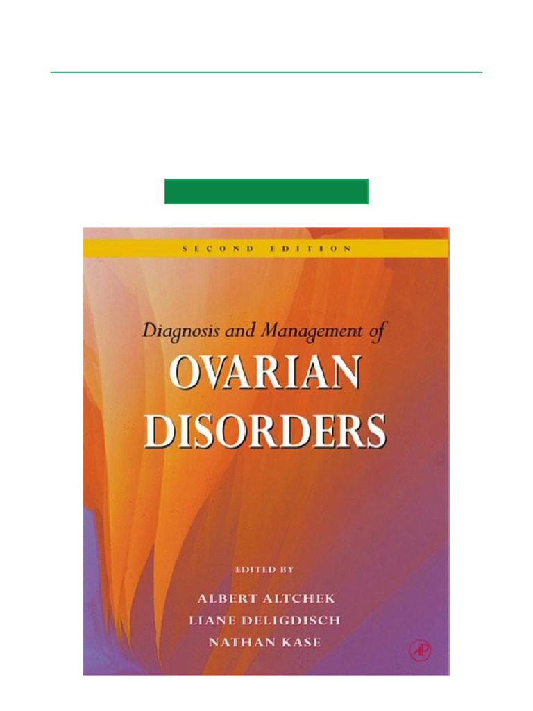 Diagnosis and Management of Ovarian Disorders 2nd Edition Exclusive ...