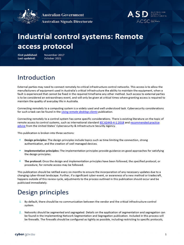 Industrial Control Systems - Remote Access Protocol | PDF | Computer ...