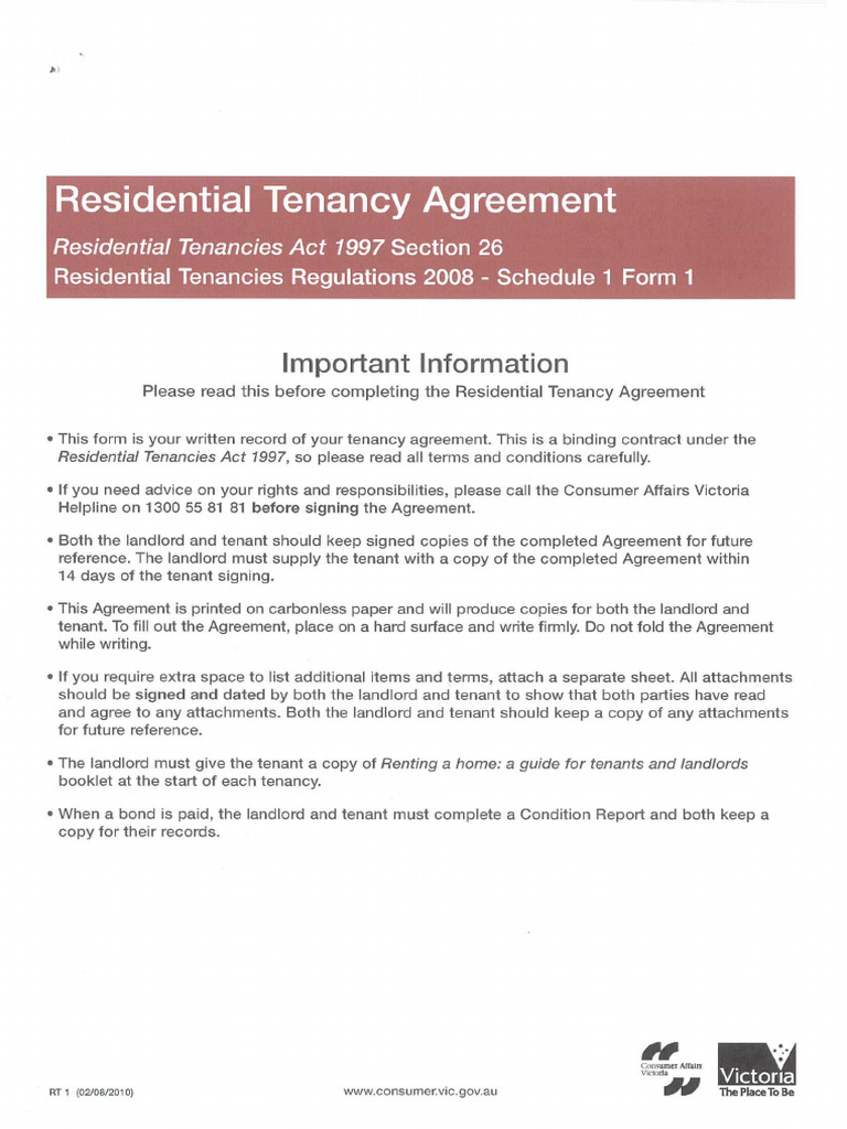 Residential Tenancy Agreement Signed | PDF | Leasehold Estate | Landlord