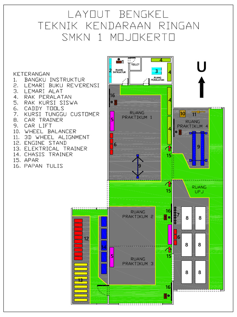 Layout Bengkel TKR SKANESA Model NEW | PDF