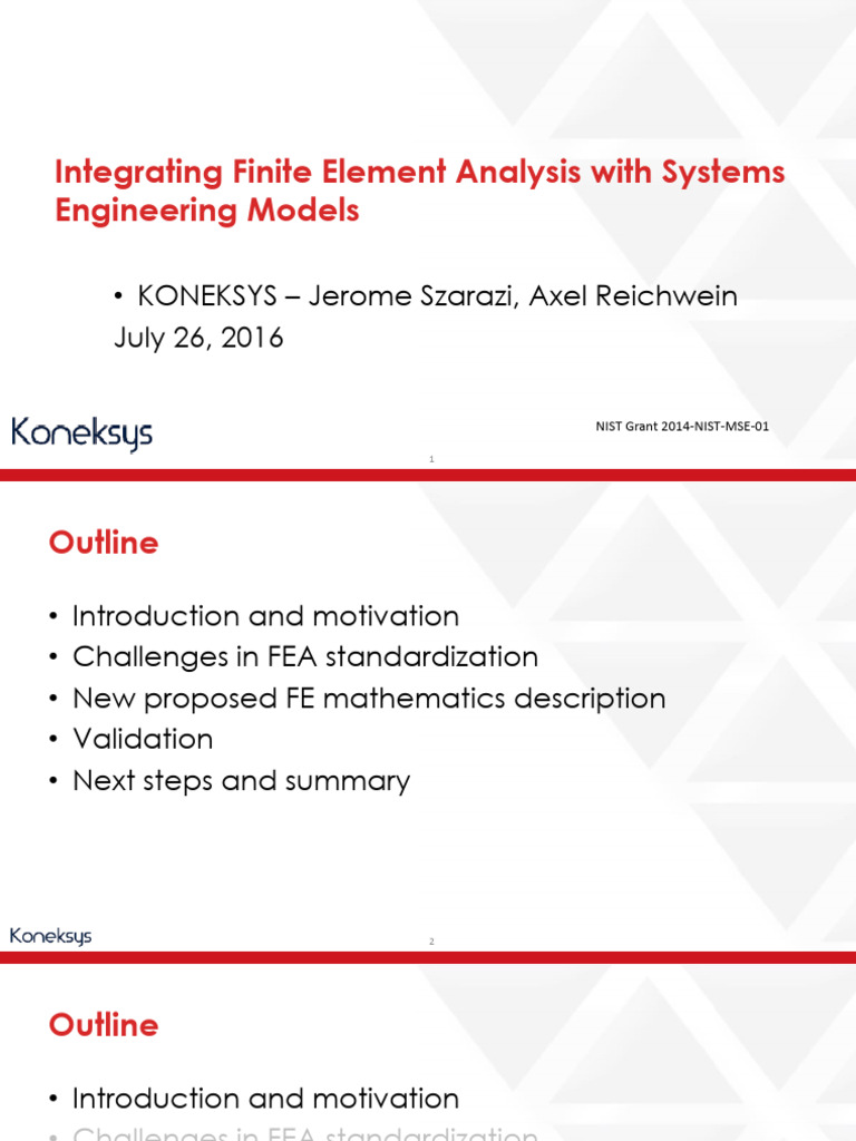 Koneksys Integrating Fea With Systems Engineering Models | PDF | Finite Element Method | Engineering