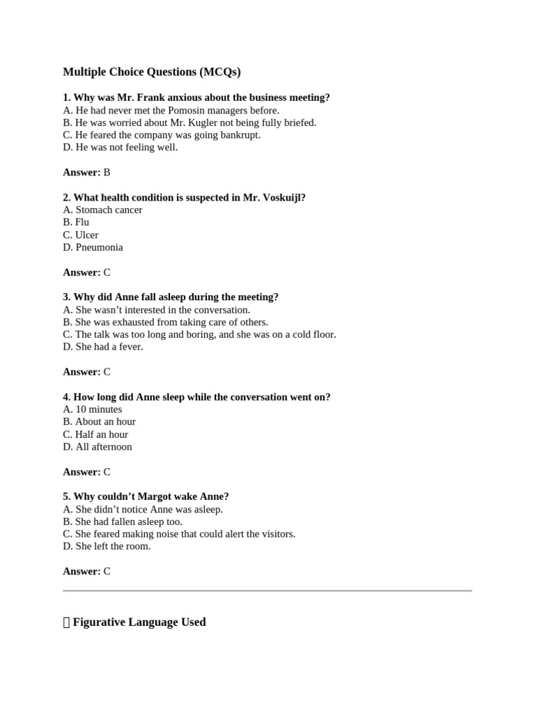 Multiple Choice Questions With Answers | PDF | Pain | Psychology