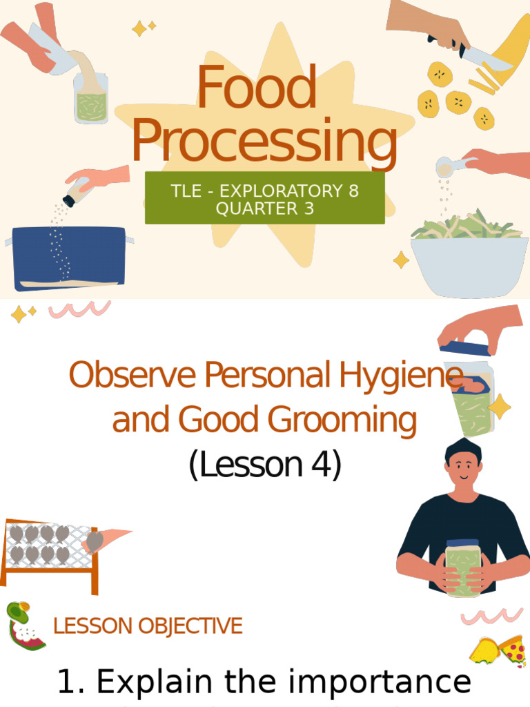Food Processing Lesson 4 | PDF | Hygiene | Hand Washing