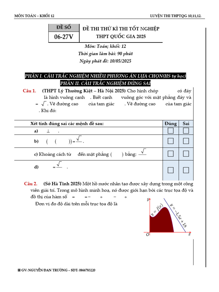 Đề 06.27V 10.05.2025 | PDF