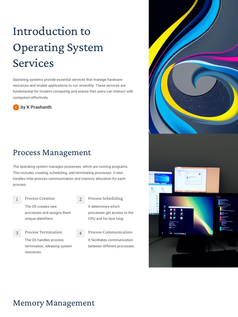 Overview of Operating System Services | PDF | Operating System ...