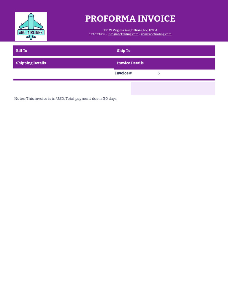 Proforma Invoice: Ship To Bill To Shipping Details Invoice Details | PDF