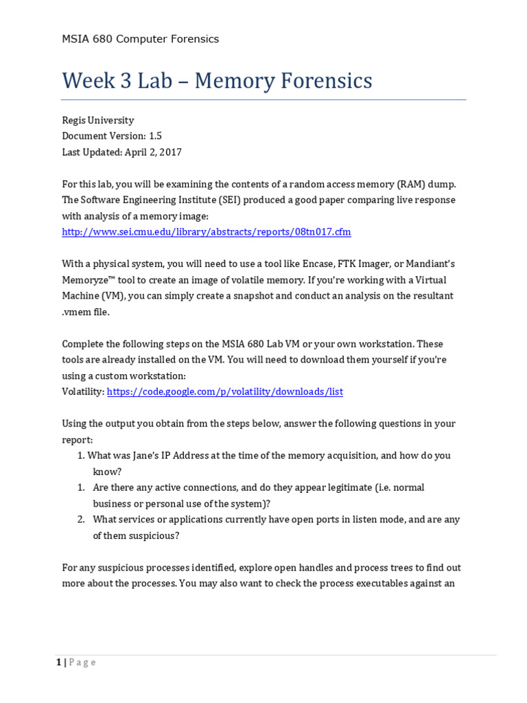 Week 3 Lab Investigation Manual | PDF | Virtual Machine | Computer ...