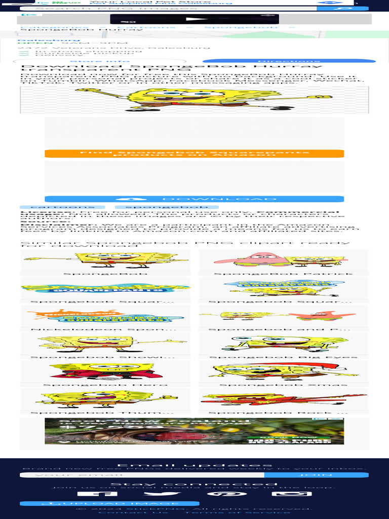 SpongeBob Hurray Transparent PNG - StickPNG | PDF