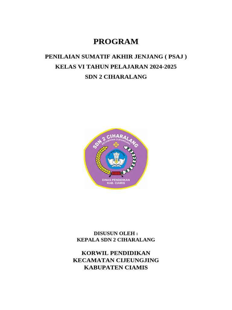 Cover Program Psaj | PDF