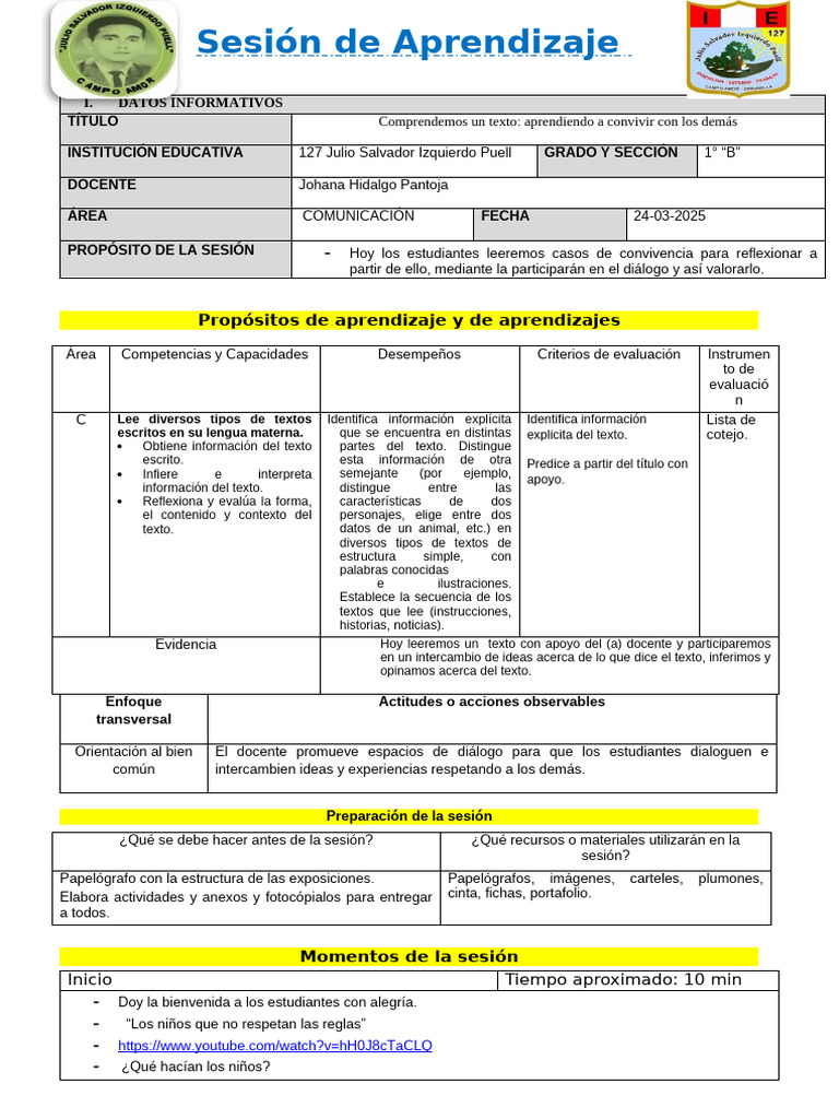 Aprendiendo A Convivir Con Los Demás | PDF | Aprendizaje | Información