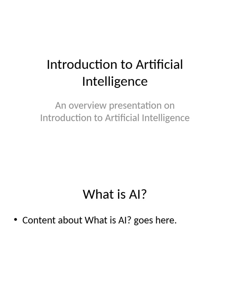 Introduction To Artificial Intelligence | PDF