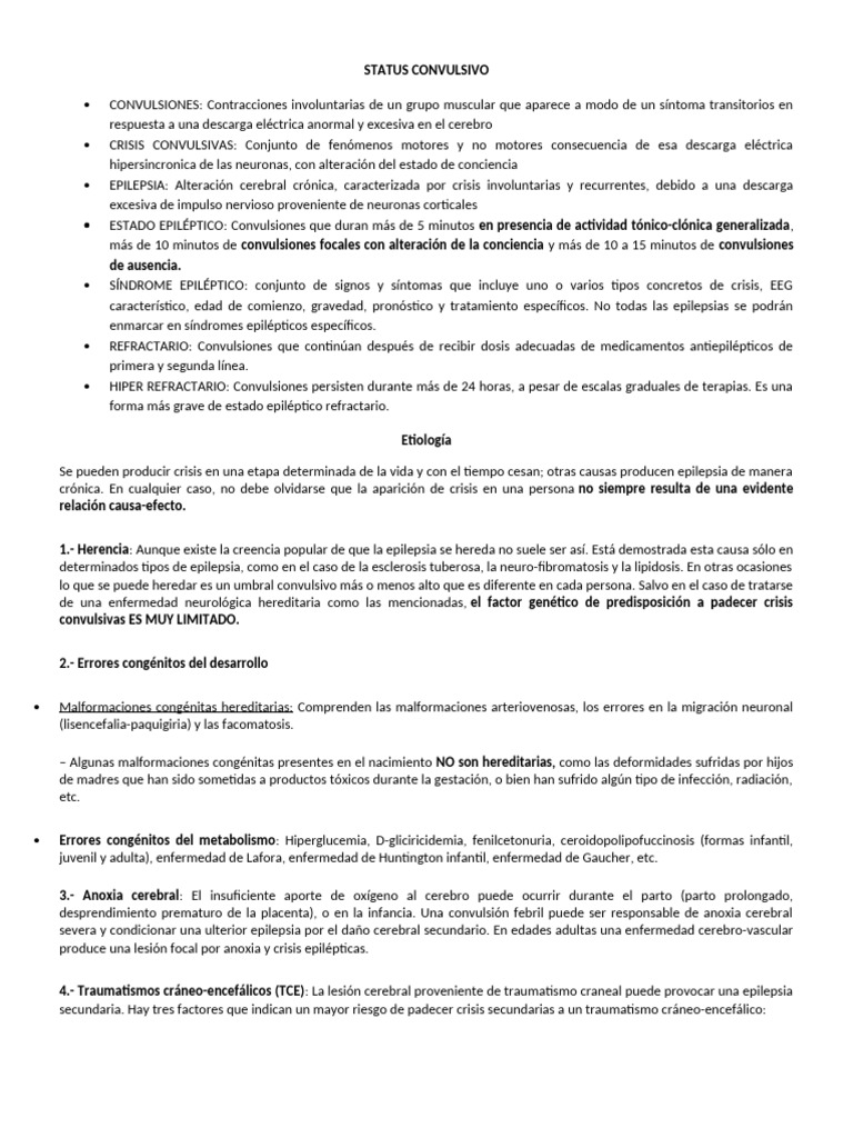 Status Convulsivo | PDF | Epilepsia | Benzodiazepinas
