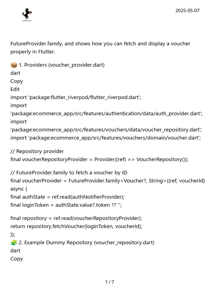 FutureProvider.family, and shows how you can fetch and display a voucher properly in Flutter ...