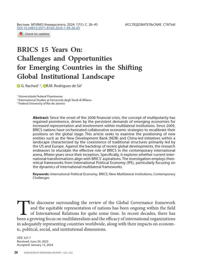 BRICS | PDF | Bric | Asian Infrastructure Investment Bank