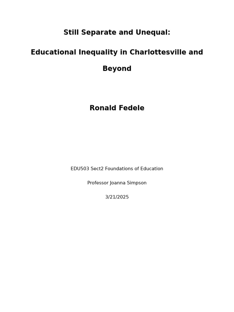 Still Separate and Unequal | PDF | Economic Inequality | Discrimination & Race Relations