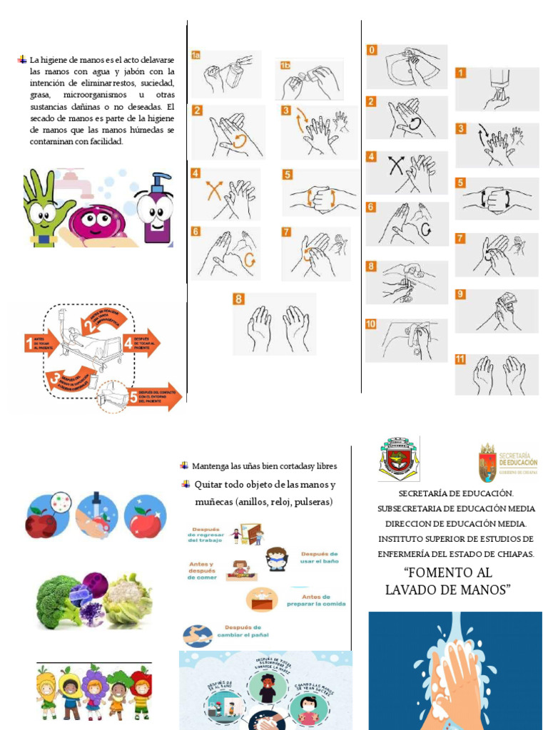 Triptico Lavado de Manos-Con 5 Momentos | PDF | Lavado de manos | Medicina