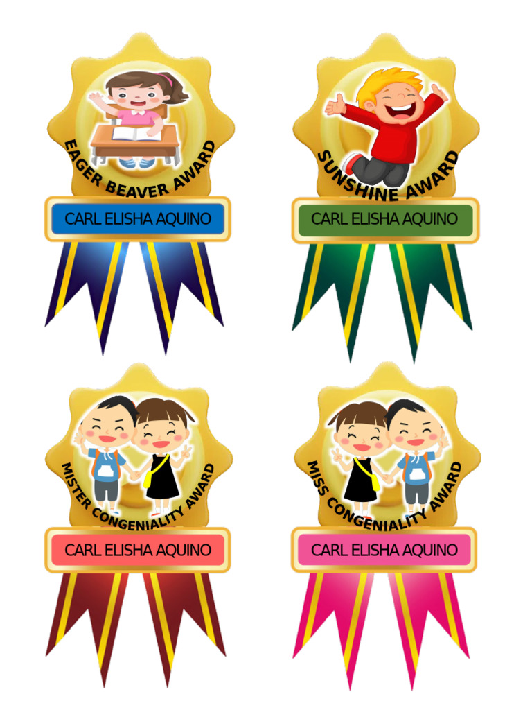 Character Traits Award Design#3 | PDF