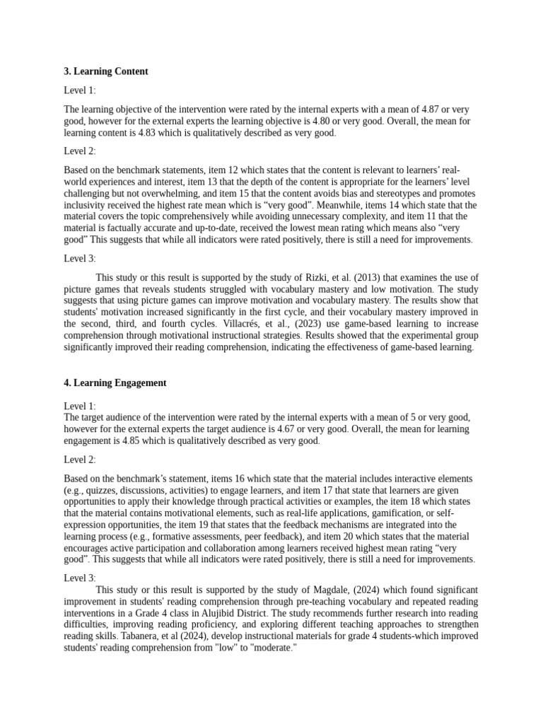 Learning Content and Learner Engagement. (Revised) | PDF | Learning ...
