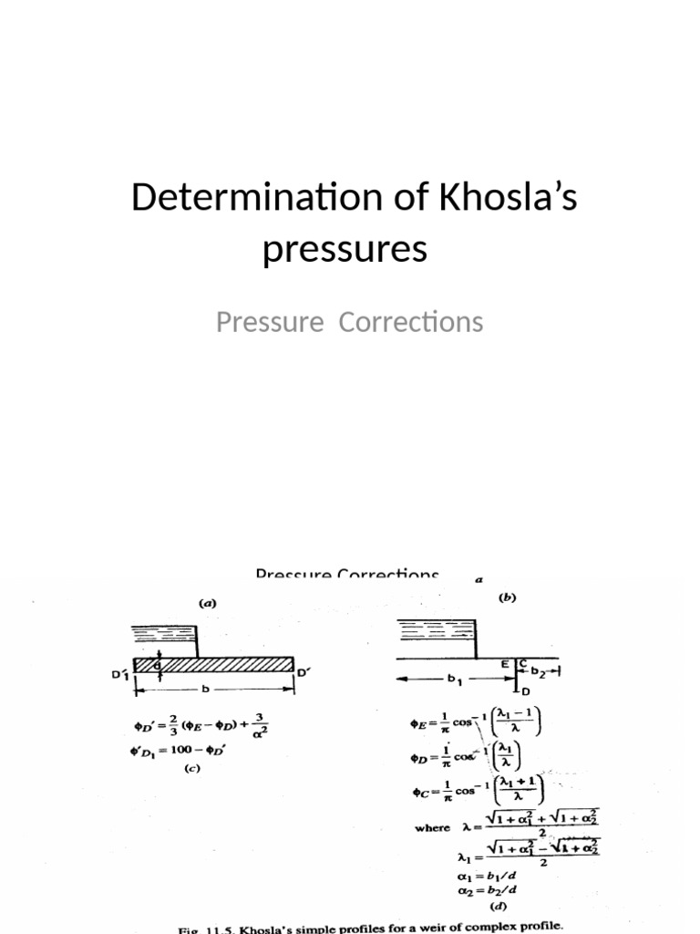 Determination of Khosla's Pressures | PDF