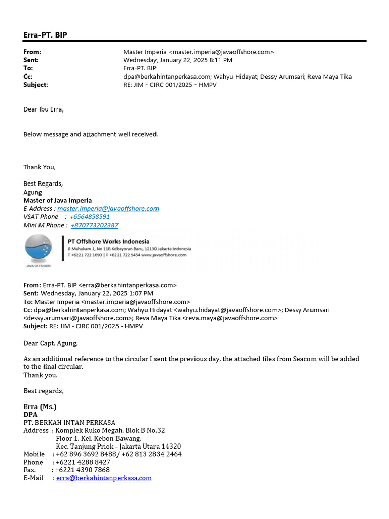 Circular 001-2025 - HMPV | PDF