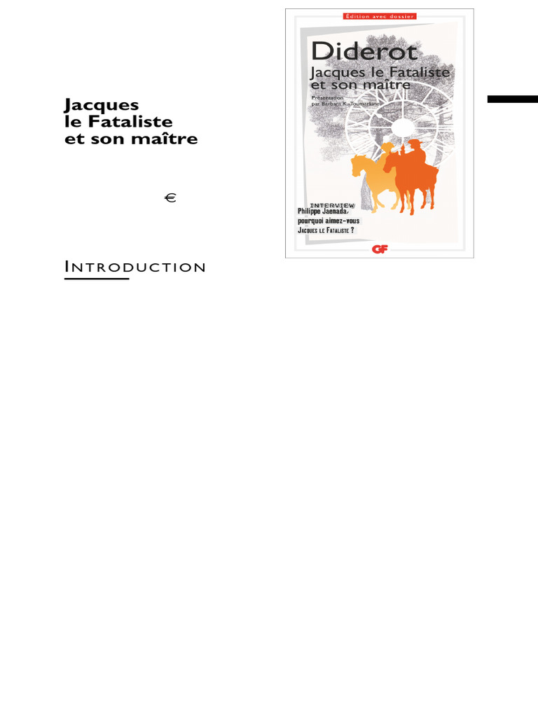 Analyse de Jacques le Fataliste de Diderot | PDF | Romans | Déterminisme