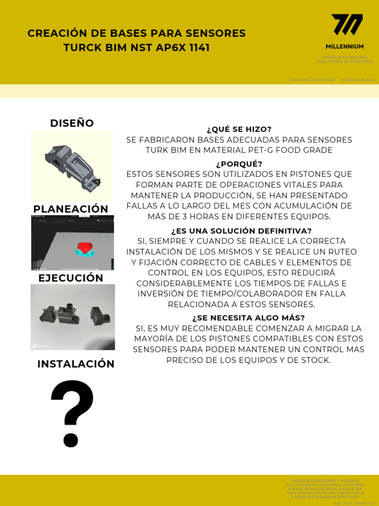 BASE PARA SENSOR-MILLENNIUM0001 | PDF