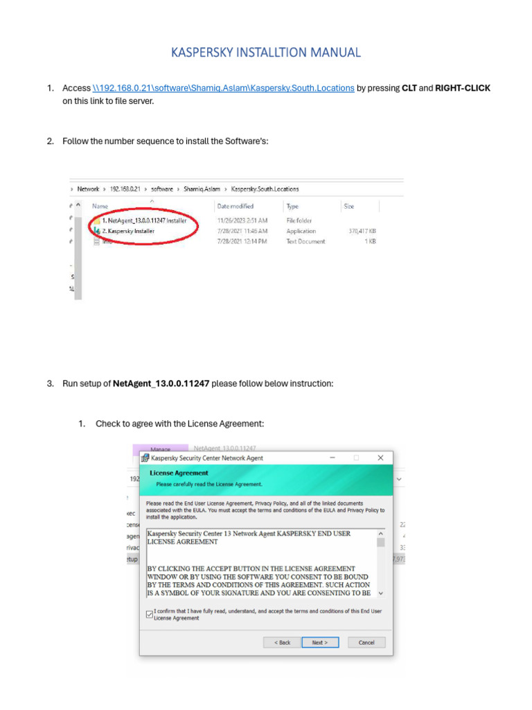 Kaspersky Installation Manual | PDF