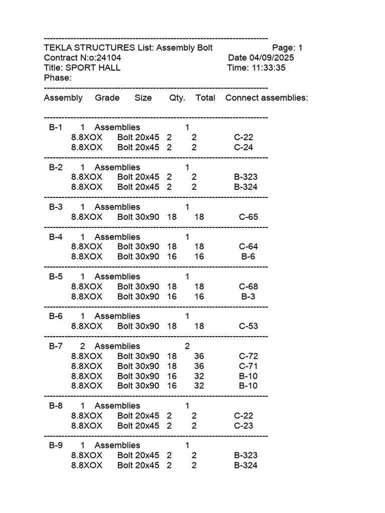 Bolt Location | PDF