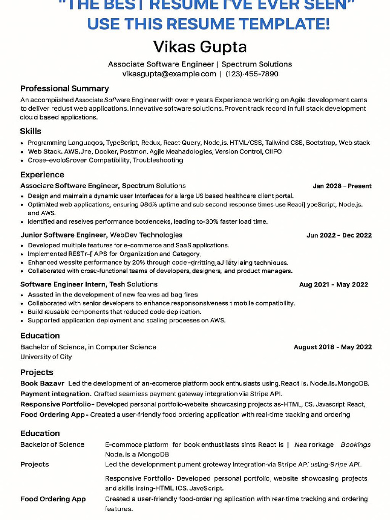 Vikas Gupta Resume | PDF
