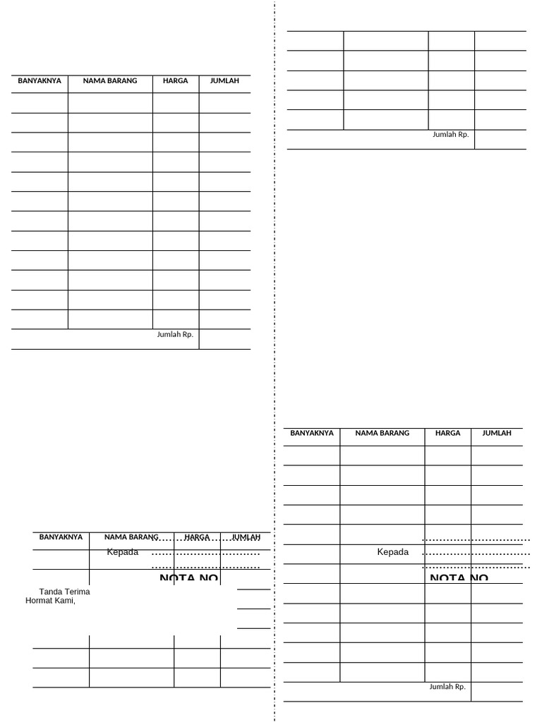 Nota Kosong Paperid | PDF