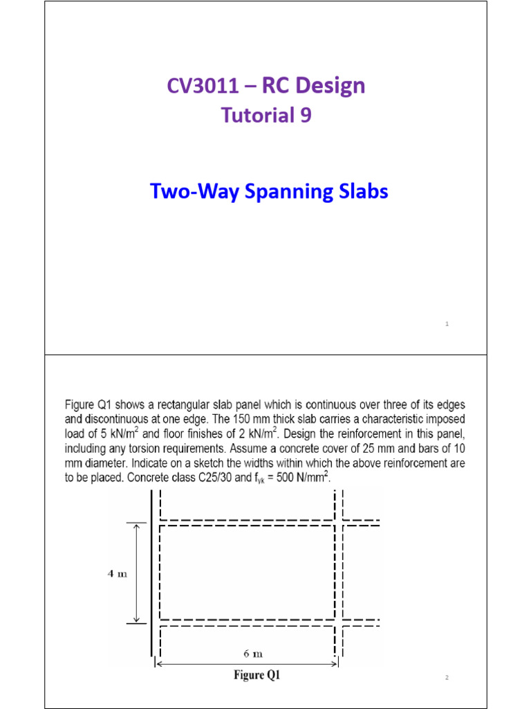 CV3011 Tutorial 09 Solution | PDF