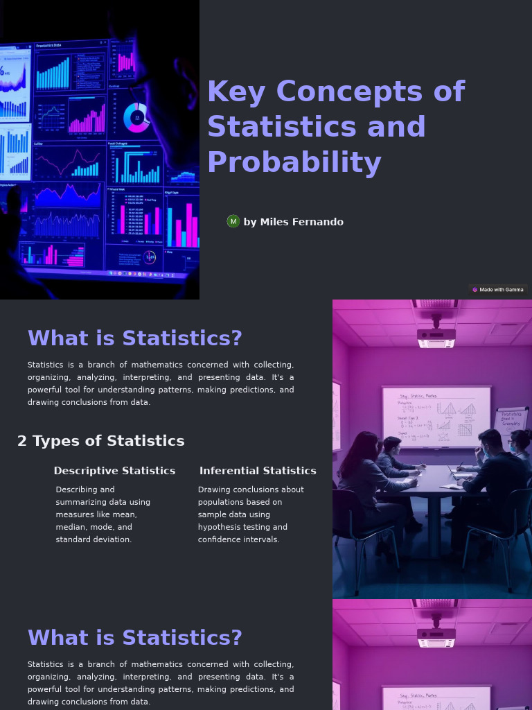 Key Concepts of Statistics | PDF | Variance | Statistics