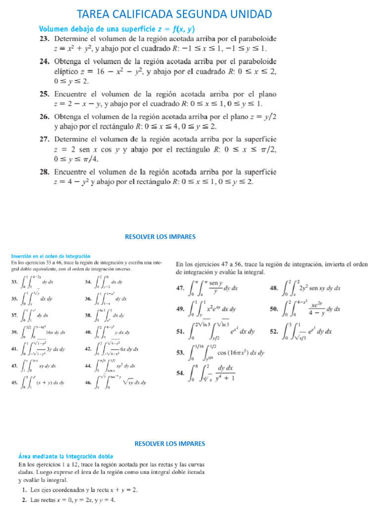 Tarea Calificada 2 Unidad Mat 3 | PDF