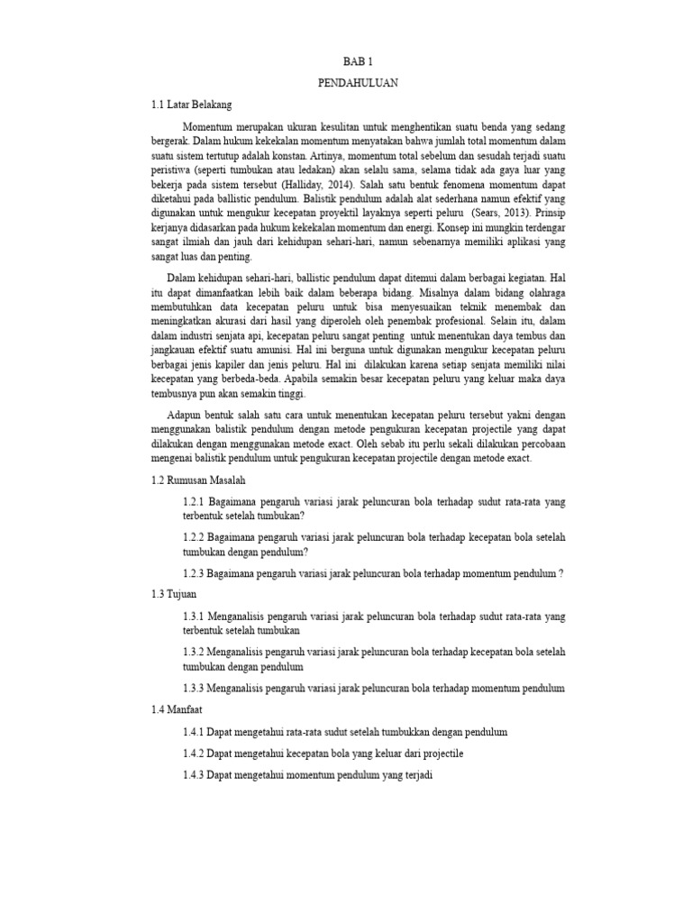 Bab 123 Ballistic Pendulum | PDF