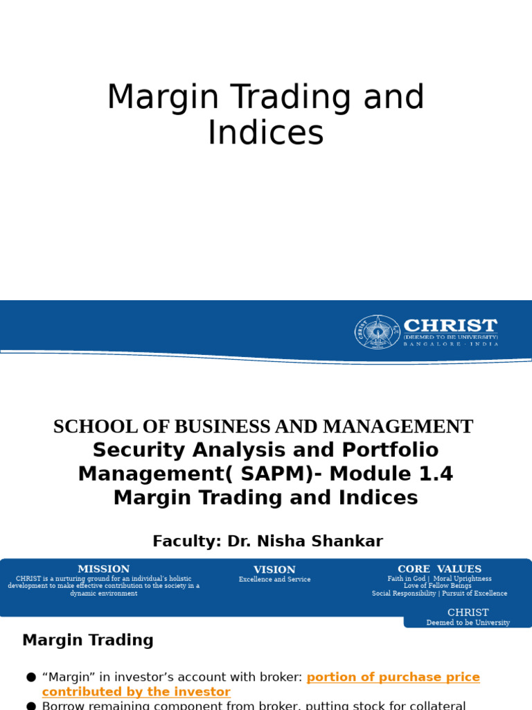 Margin Trading Basics And Indices Explained Pdf Margin Finance