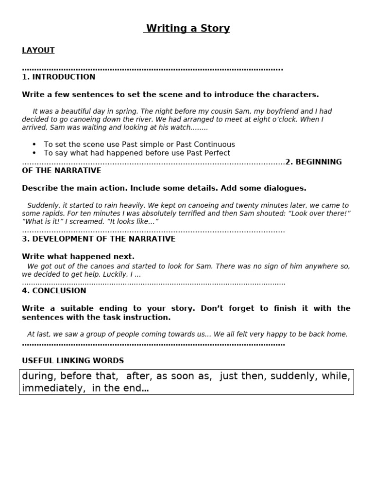 Writing A Story - Lesson Plan | PDF | Narrative | Human Communication