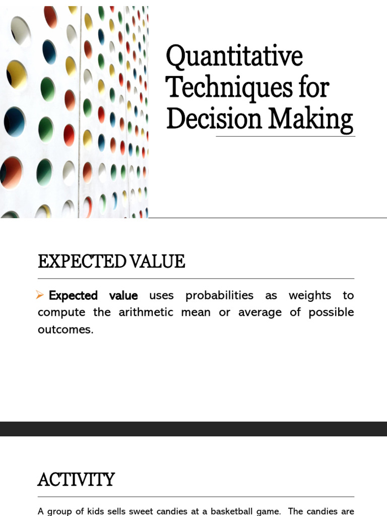 Quantitative Techniques for Decision Making | PDF | Economics | Economies